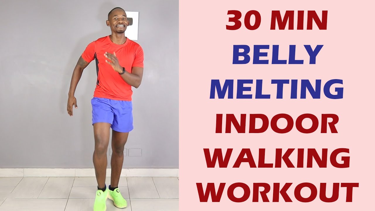 30 Minute BELLY-MELTING Indoor Walking Workout/ Walk at Home Exercise ...