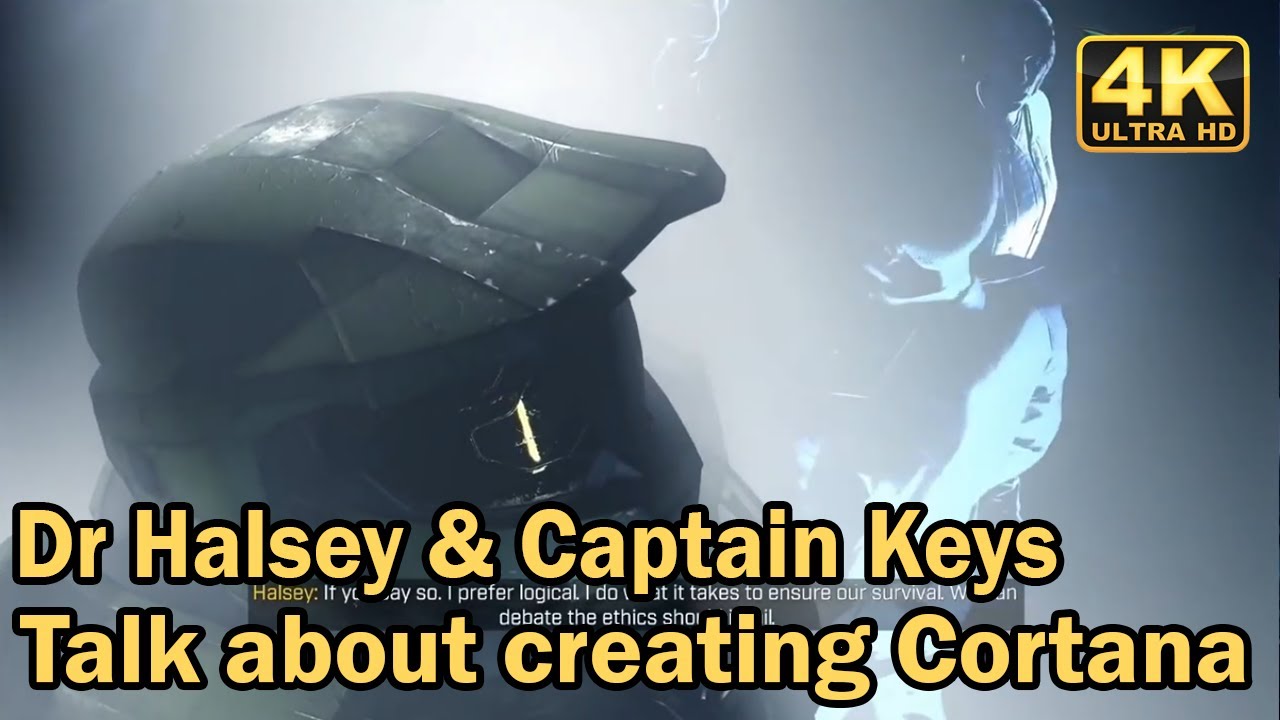 Halo Infinite Dr Halsey and Captain Keys talk about Cortana Cutscene 4K - YouTube