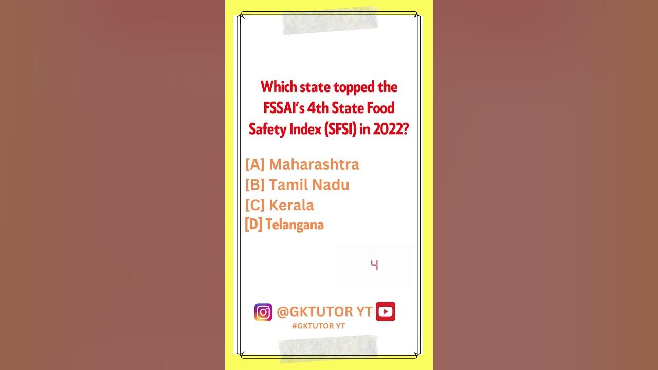 Which State Topped The FSSAI s 4th State Food Safety Index SFSI In which-state-topped-the-fssai-s-4th-state-food-safety-index-sfsi-in