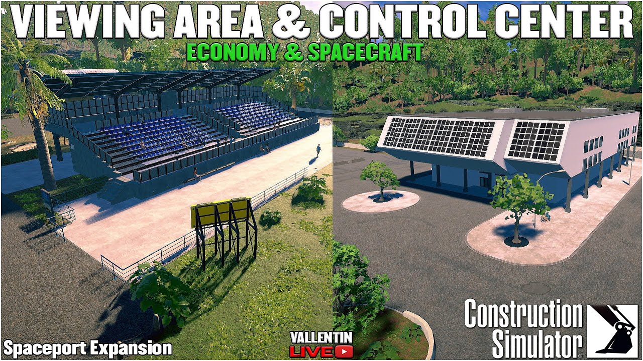 🔴 LIVE : Construction Simulator : Spaceport Expansion DLC: Viewing Area ...