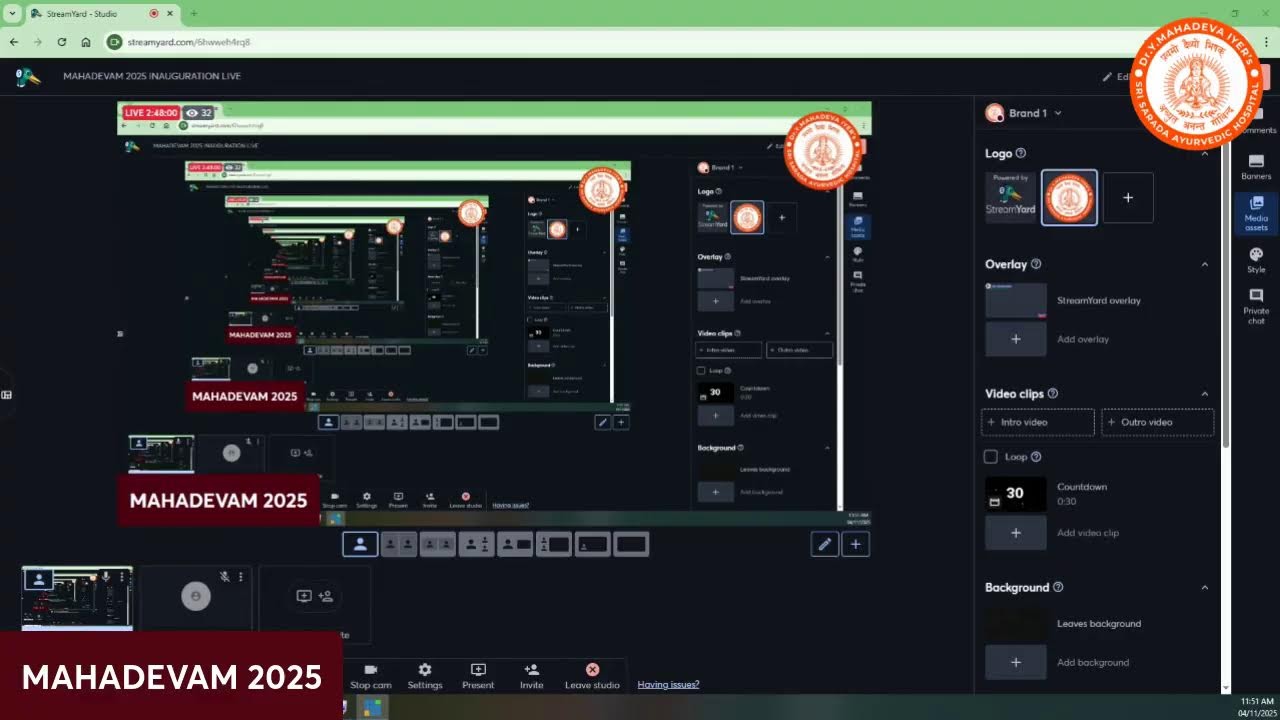 MAHADEVAM 2025 INAUGURATION LIVE - YouTube