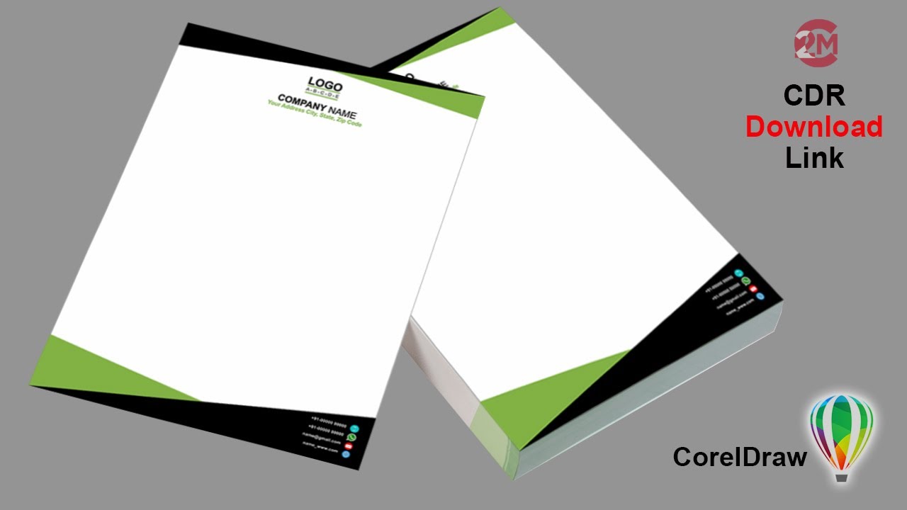 How To Create A Letterhead In CorelDraw Professional Letterhead Design Letter Pad How To Create A Letterhead In CorelDraw Professional Letterhead Design Letter Pad