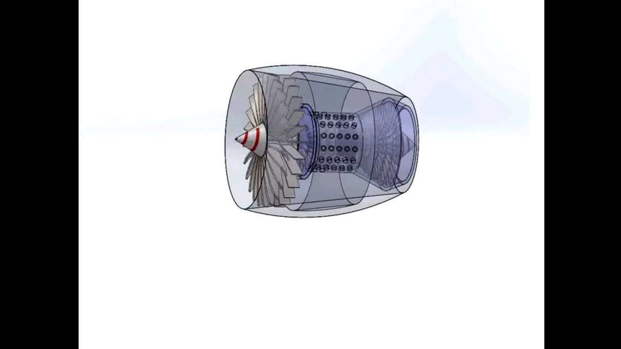 aircraft engine in solidworks - YouTube