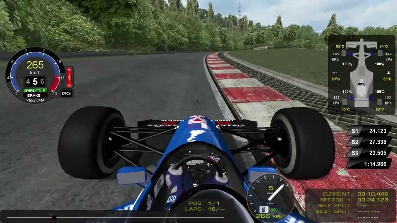 rFactor Mod 1991 F1 Ligier JS35 IN Hope Racetrack - YouTube