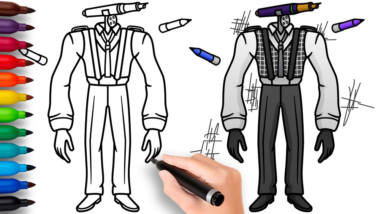 HOW TO DRAW LARGE PENCILMAN | Skibidi Toilet Multiverse - Easy Step by ...