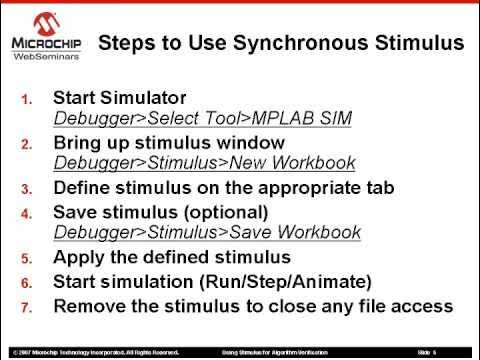 Using Stimulus for Algorithm Verification with the MPLAB IDE Simulator Part 1 of 2 - YouTube