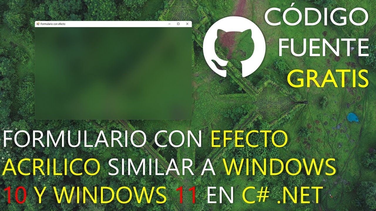 como crear un efecto de transparencia acrílica en C# | Windows Forms Tutorial | Windows Aero ...