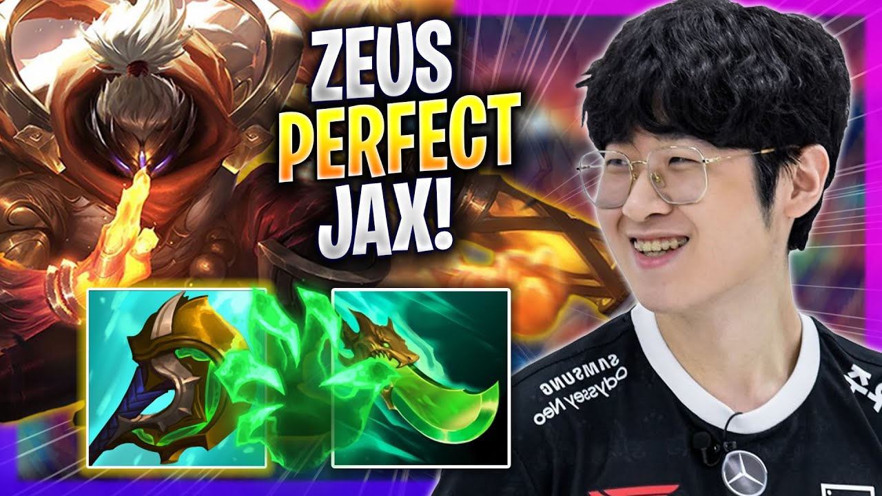 ZEUS PERFECT GAME WITH JAX! - T1 Zeus Plays Jax TOP vs Vi! | Season ...