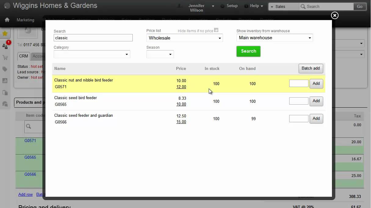 Batch add price list items on sales orders - YouTube