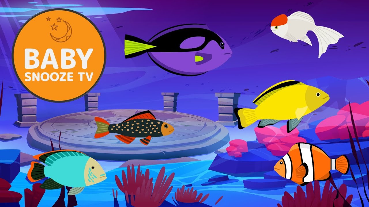Gentle Bedtime Lullabies and Peaceful Fish Animation 🐟 Baby Lullaby 🌙 ...