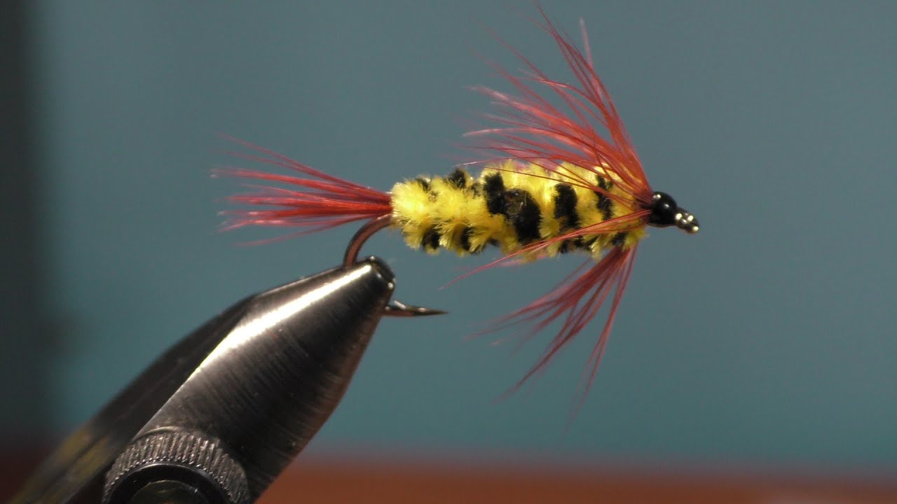 fly tying with hugh! the brindle bug. - YouTube