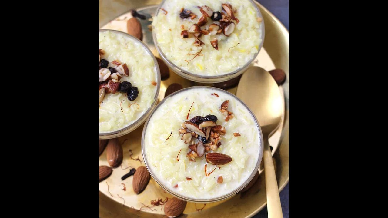 Eating 24x7 | Rice Pudding Persian Recipe | موحه‌له‌بی به‌ برنج (شیر ...
