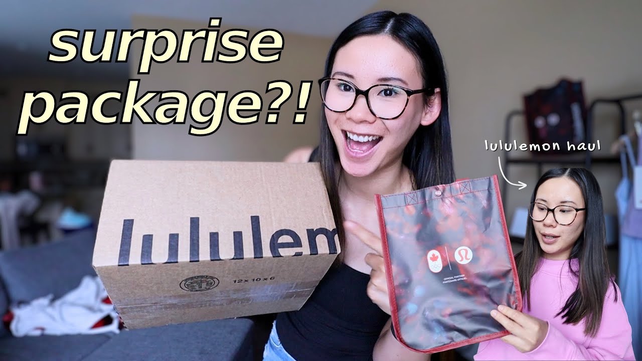 I GOT A SURPRISE LULULEMON PACKAGE?! | Lululemon Shopping + Haul | Mini ...