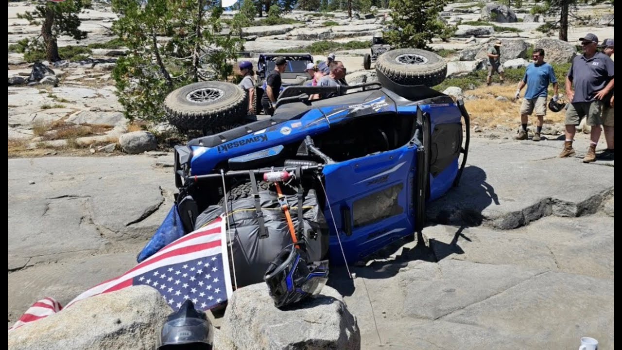 UTV CON'QUEST roll over and rock crawling, 2024 Day 3 SXS on Rubicon ...