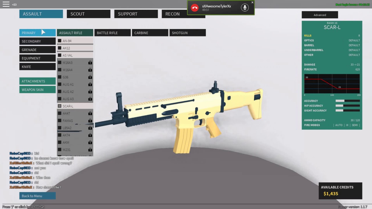 SCAR L GUN GAMEPLAY!!! PHANTOM FORCES (5) - YouTube