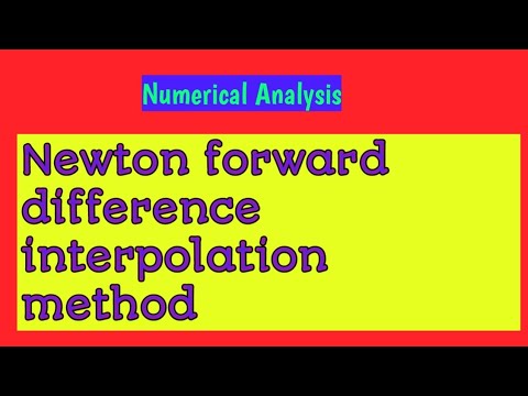 Newton forward difference interpolation method ne - YouTube