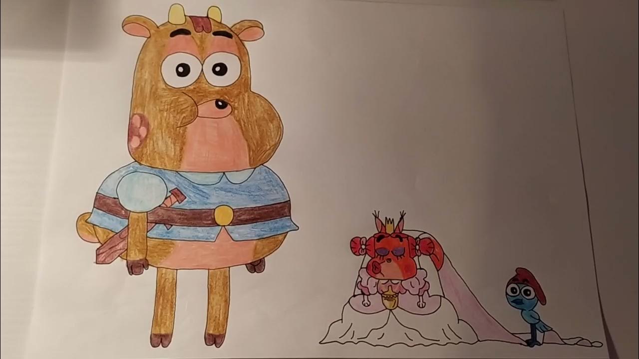 Prince Ivandoe, Bert and Princess Sprinkle Joy from "The Prince and the Golden Father" (my draw ...