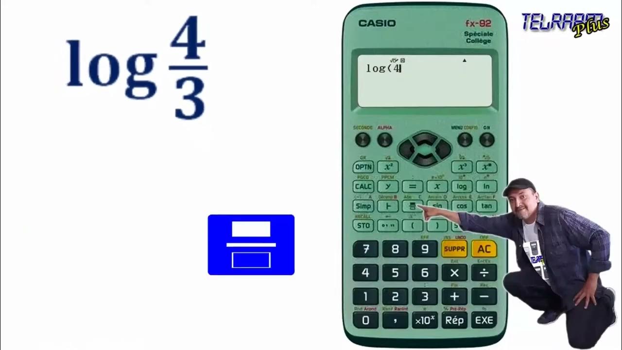 Comment calculer un log sur la calculatrice collège - YouTube