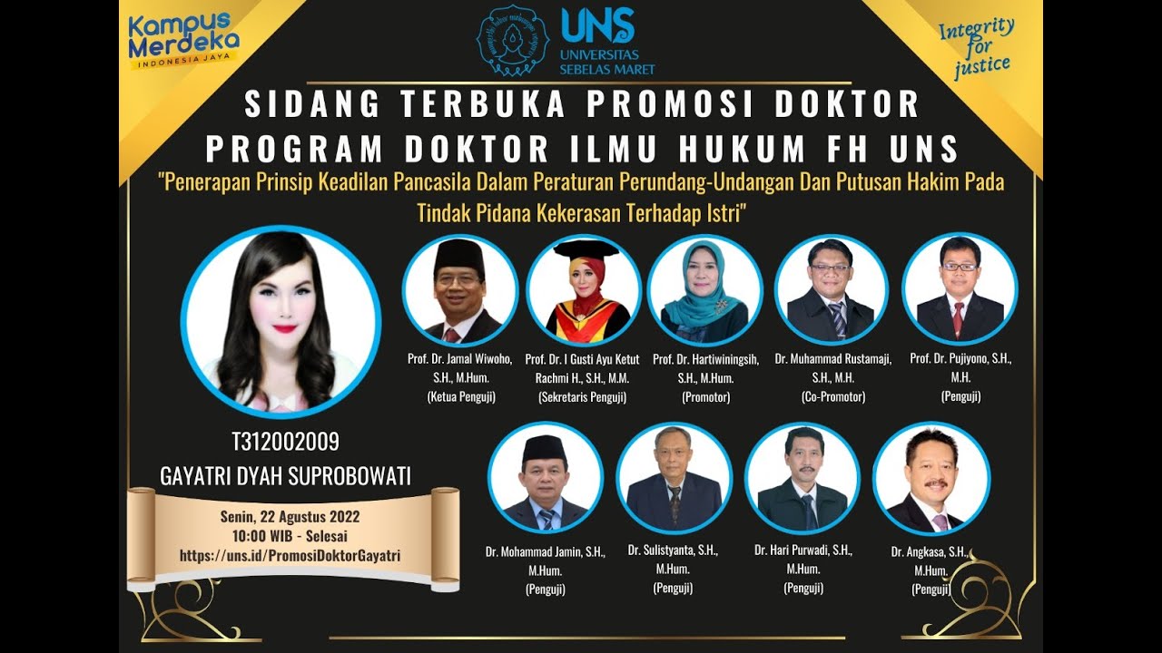 Gayatri Dyah Suprobowati | Ujian Terbuka Promosi Doktor Program Studi ...