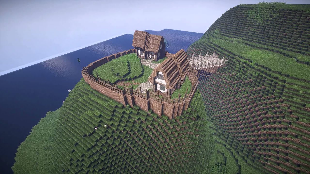 Minecraft building a little island town (timelapse) part 1 - YouTube