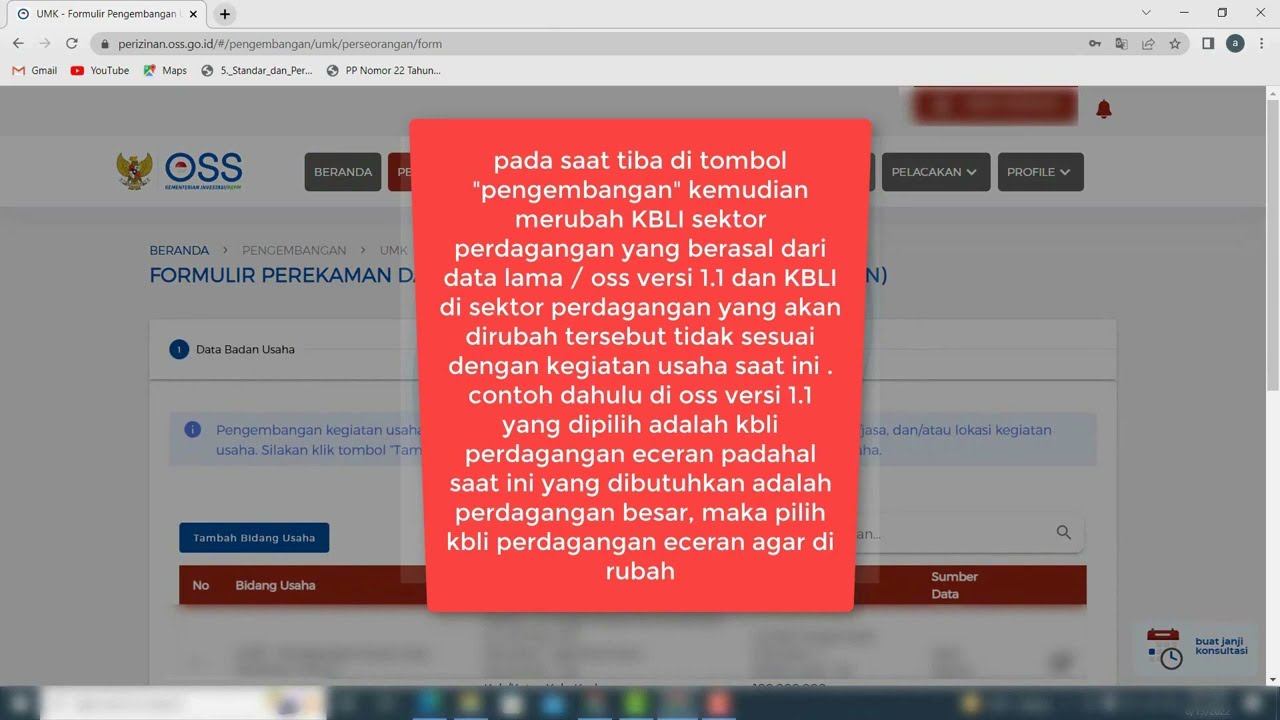 Solusi KBLI Perdagangan Tidak Dapat Disimpan Karena Data Izin Penanaman ...