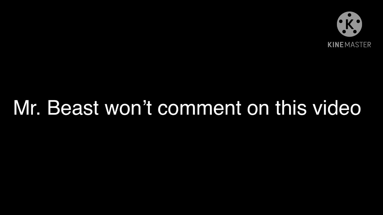 Mr. Beast won’t comment on this comment on this video - YouTube