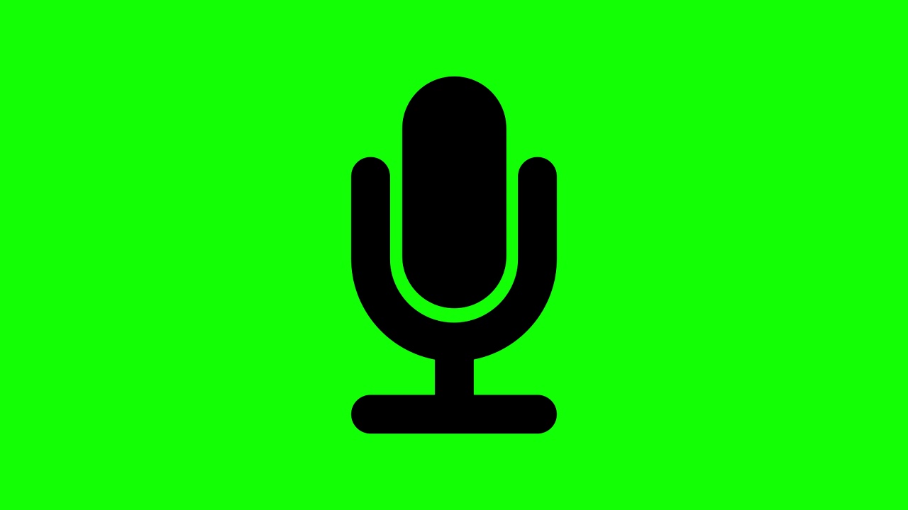 Animated Microphone Icon Greenscreen - YouTube