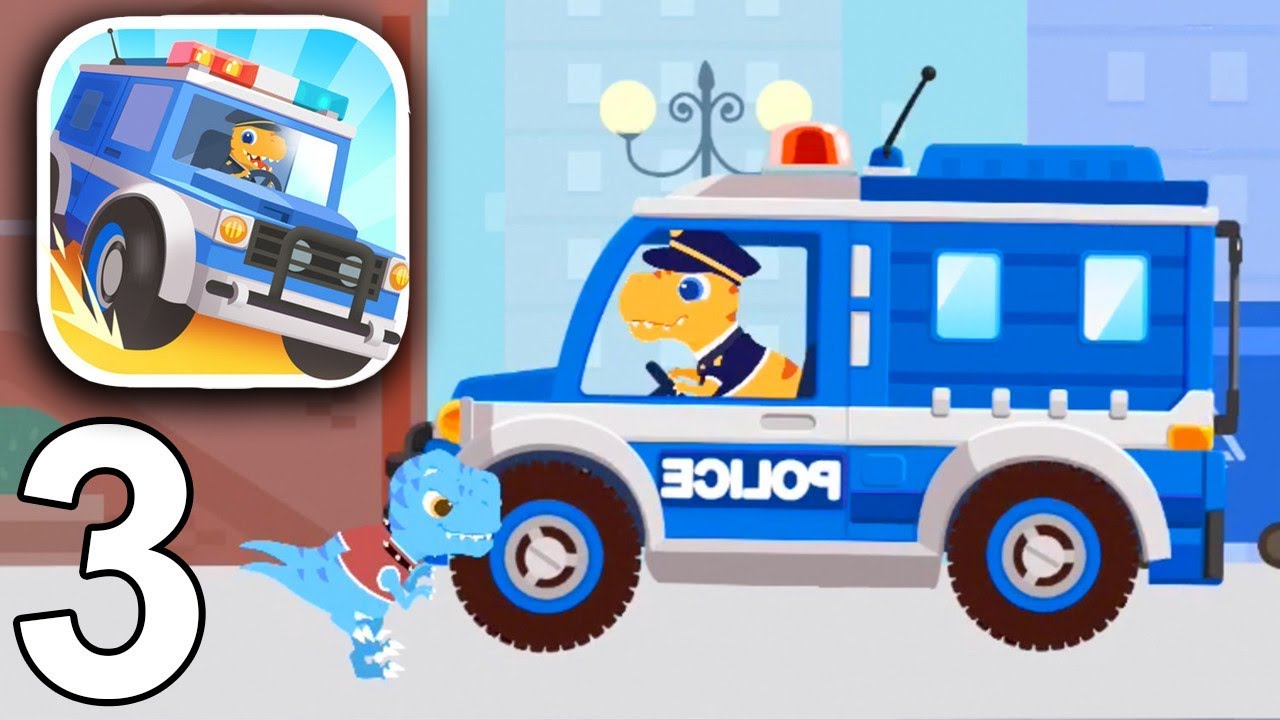DINOSAUR POLICE CAR - ALL VEHICLES Gameplay Part 3 - Games For Kids ...