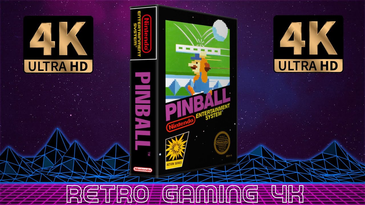 Pinball (1984) Nintendo NES retro video game intro / demo [4K 60FPS UHD ...
