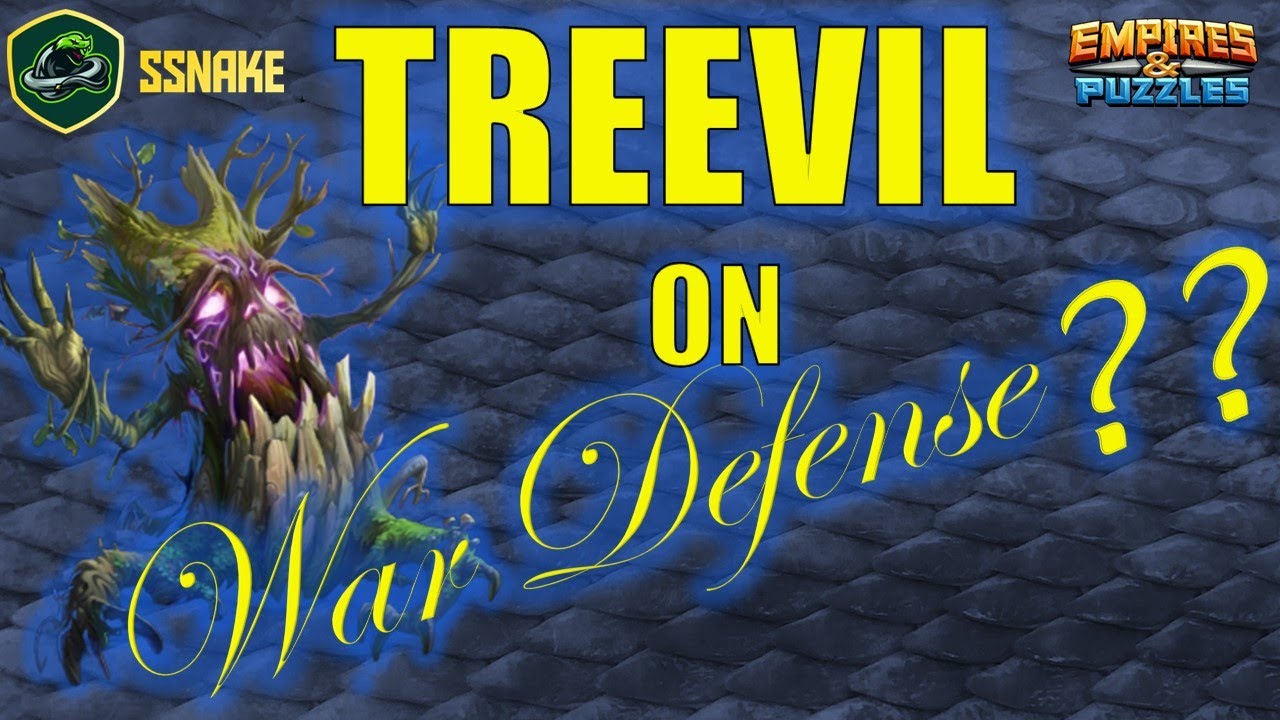 Empires & Puzzles - Analytical view of Treevil in War Defense - YouTube