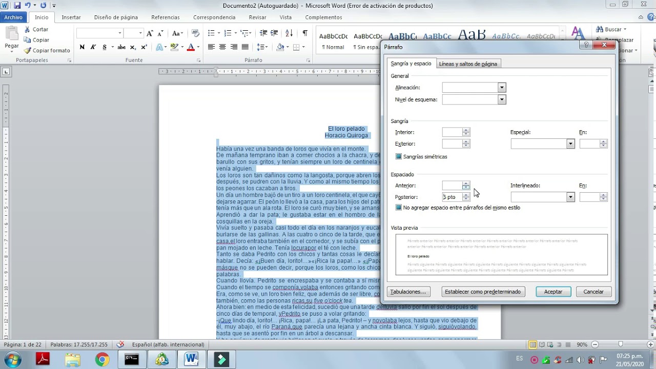 Dar formato a documento en Microsoft Word 1 - YouTube