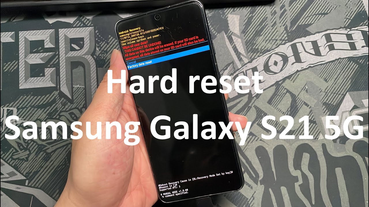 How To Hard Reset Samsung Galaxy S21 5G Android 12 - YouTube