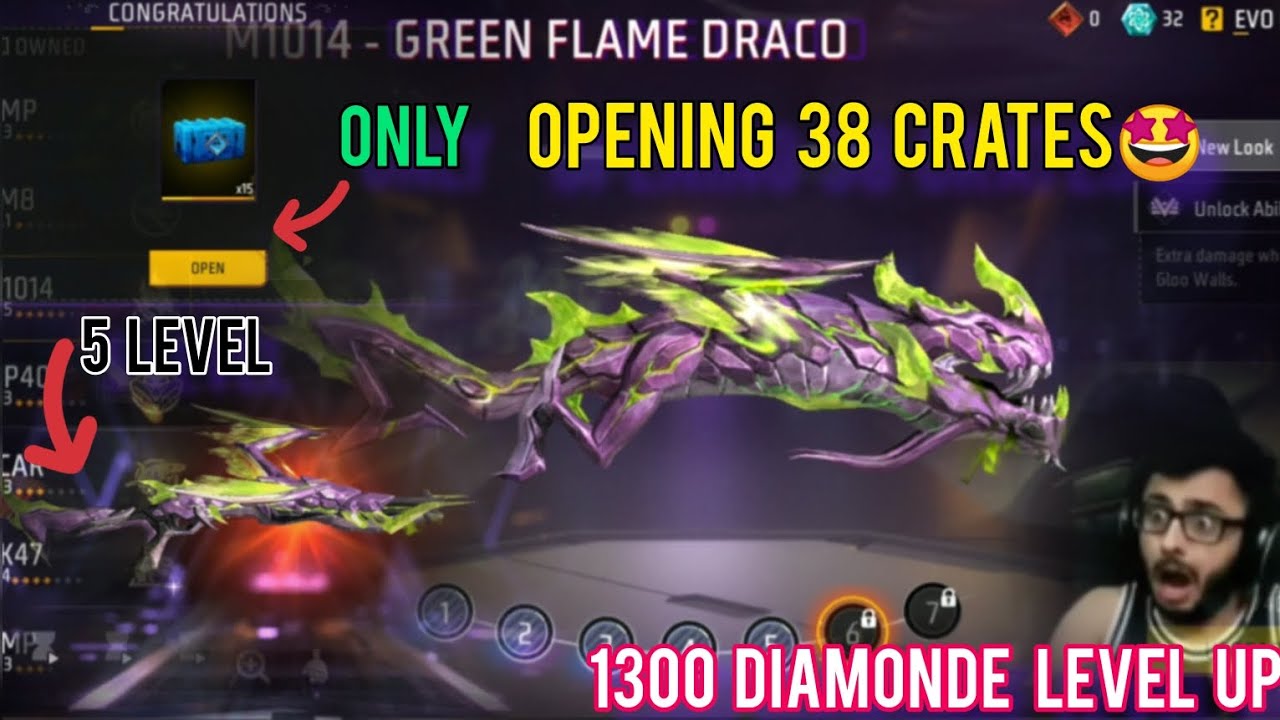 FREE FIRE EVO M1014 LEVELUP TRICKS🤯 1000💎ME KITNA EVO TOKEN MILEGA 🤔38 ...