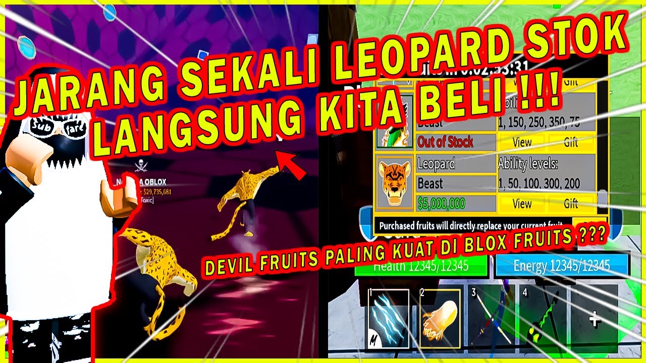 LANGKA SEKALI DEVIL FRUITS LEOPARD STOK | BLOX FRUITS | #roblox - YouTube