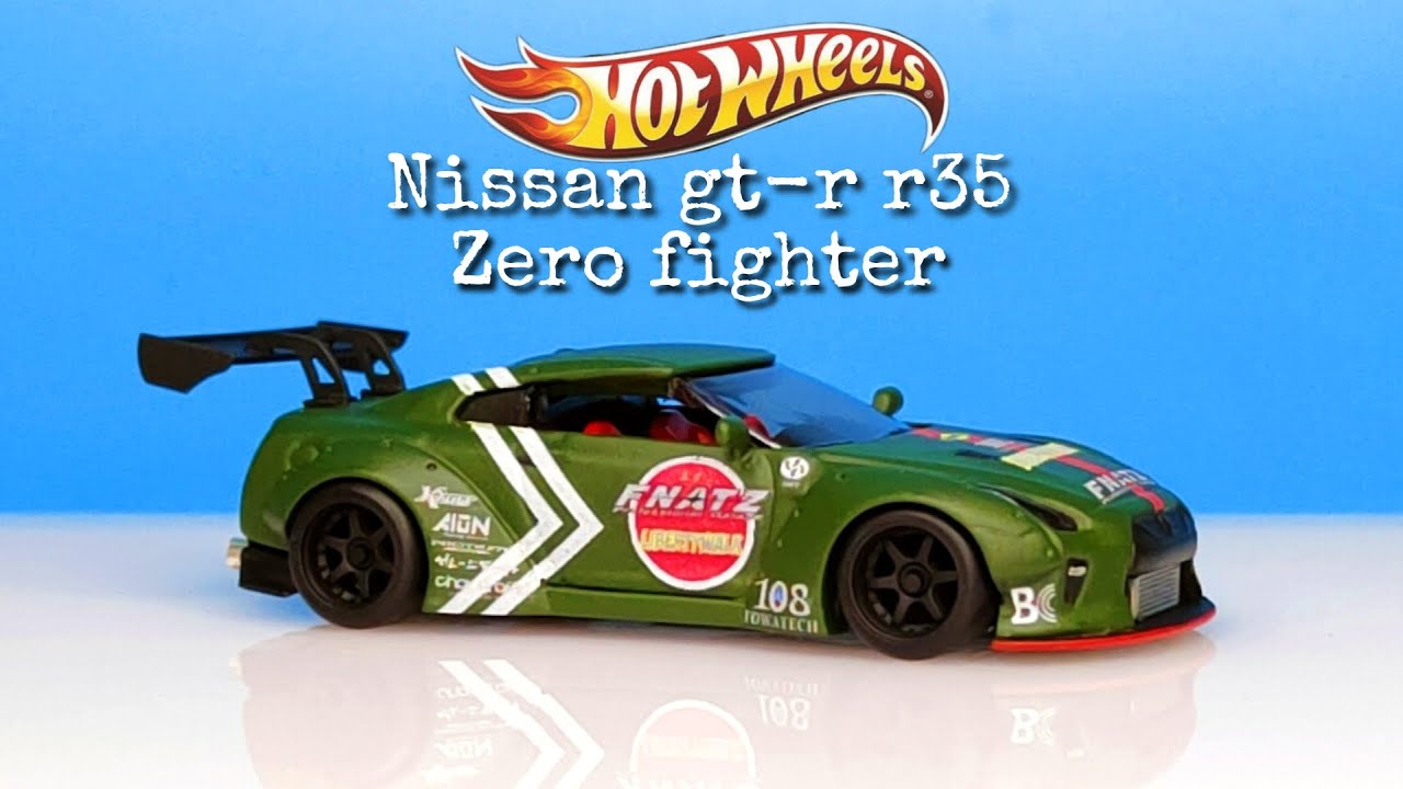 Custom hot wheels nissan gt r r35 zero fighter - YouTube