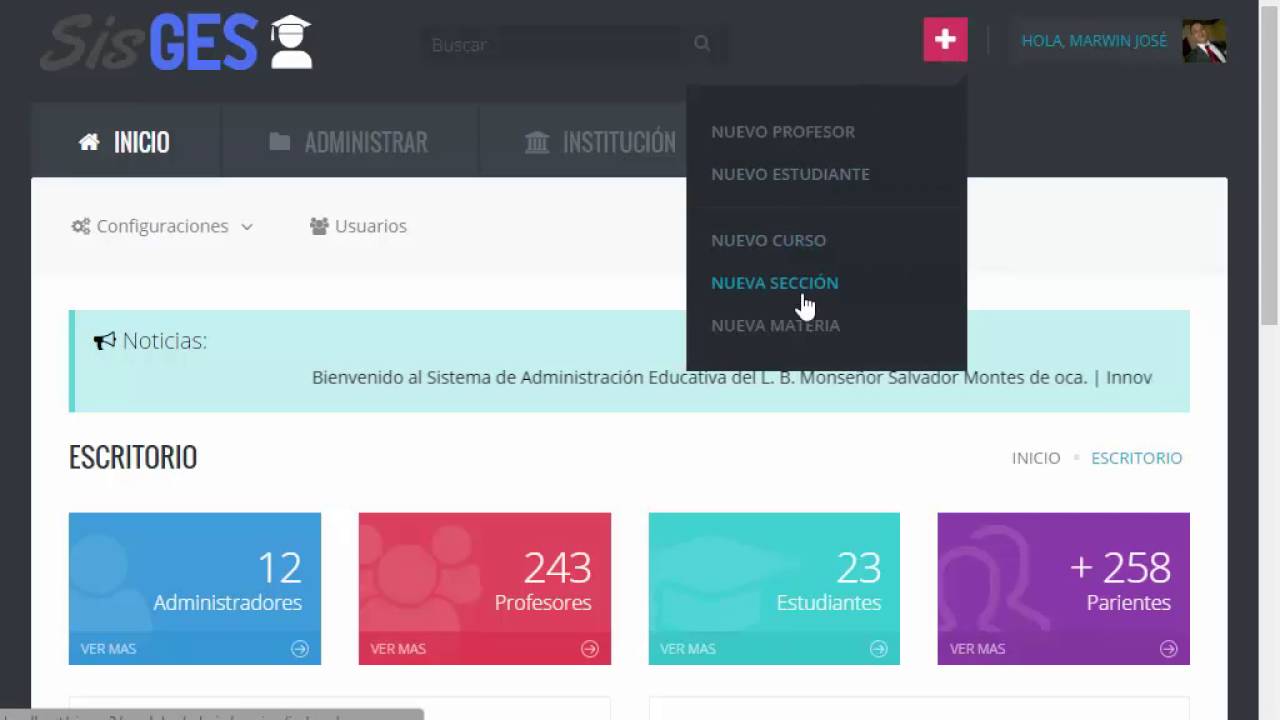 Sistema Escolar PHP (SISGES) - YouTube