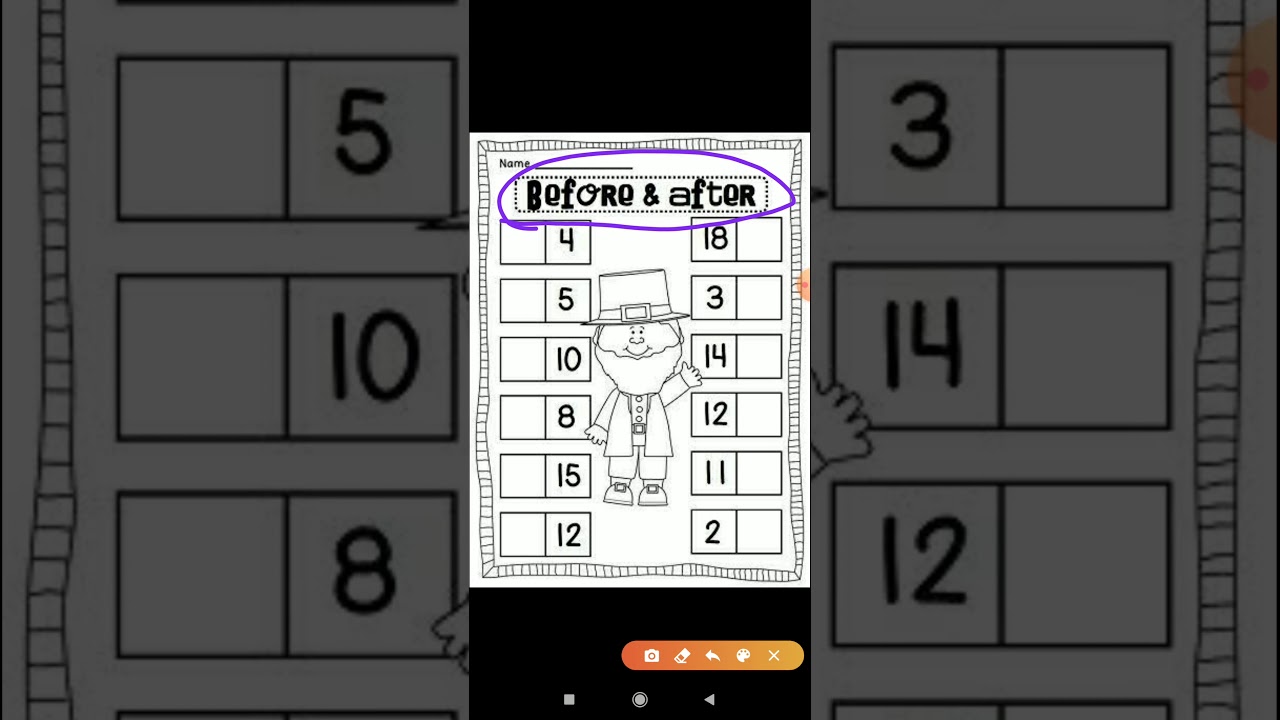 Before and after (maths) for UKG - YouTube