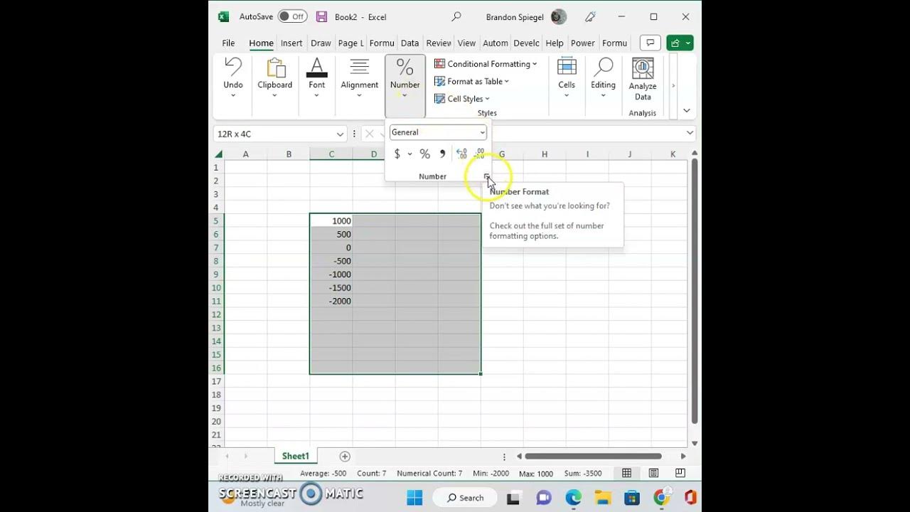Format Negative Numbers To Be Red With Parentheses In Excel shorts format-negative-numbers-to-be-red-with-parentheses-in-excel-shorts
