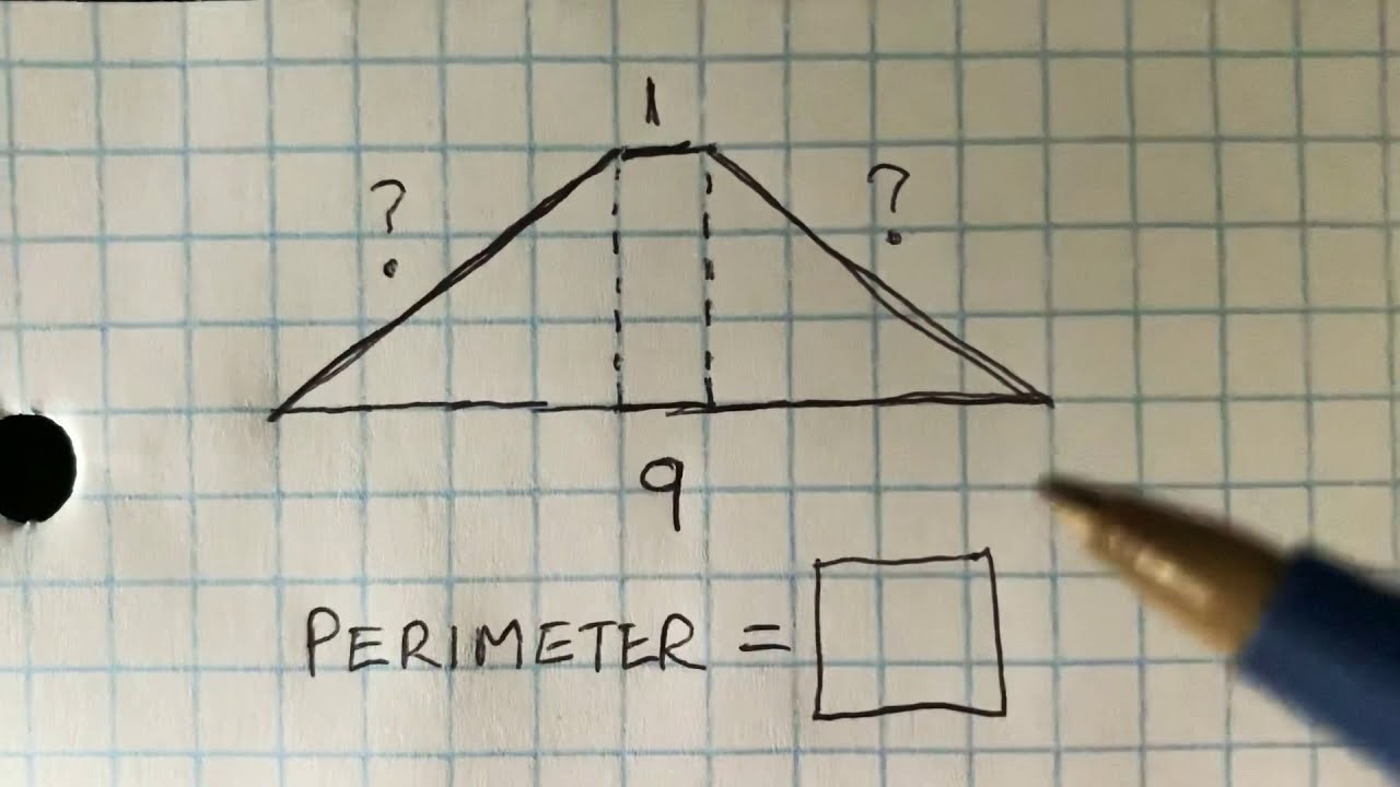Using Pythagorean Theorem to Find Perimeter - YouTube