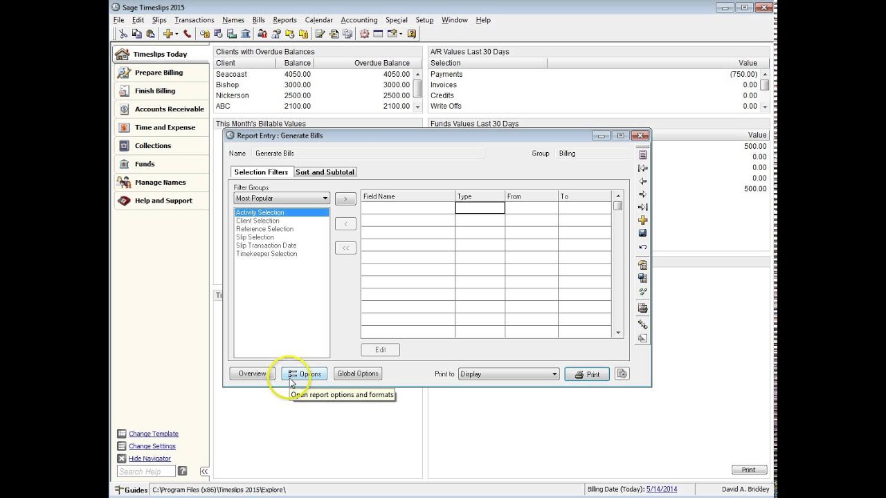 Sage Timeslips 2015: Watermarks on Draft Bills - YouTube