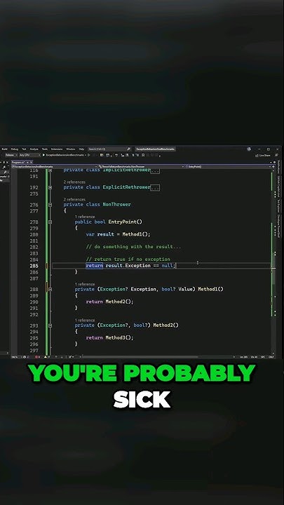 Ready To See The Performance Difference Between Throwing Exceptions And Not? #csharp #dotnet ...