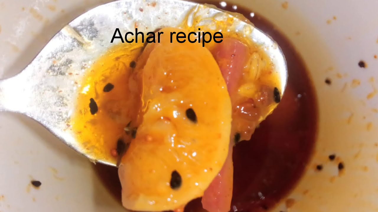 Achar recipe (home made) - YouTube