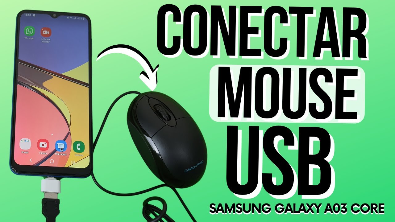 COMO CONECTAR MOUSE USB NO CELULAR SAMSUNG GALAXY A03 CORE - YouTube