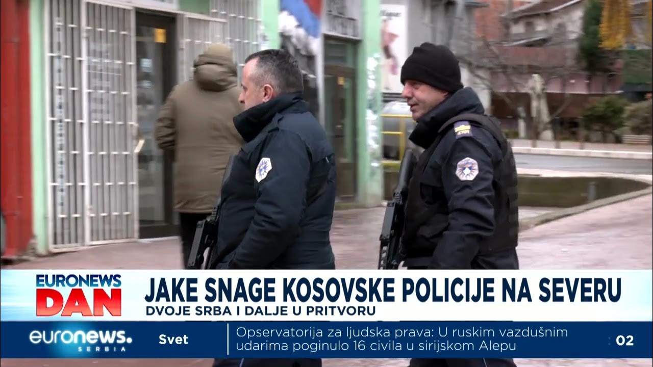 Jake policijske snage na severu Kosova nakon eksplozije u kanalu Ibar-Lepenac u Zubinom Potokou ...