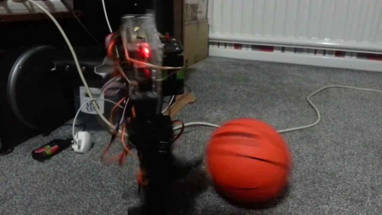 Raspberry Pi biped robot kicks a ball - YouTube