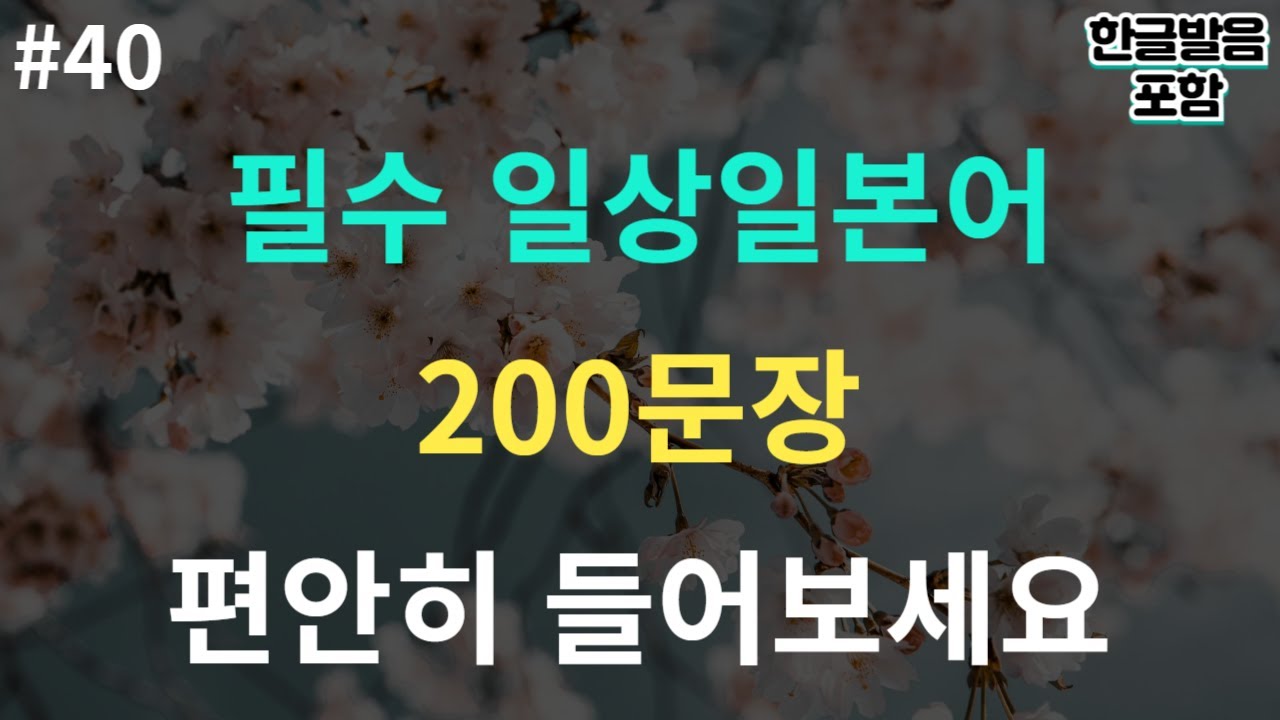 스텝일본어 필수 일본어 200문장 I 틀어만 놓으세요 I 3회 반복 기초 일본어 일본어 공부 일본어 회화 일상 일본어 일본어 반복재생 Youtube