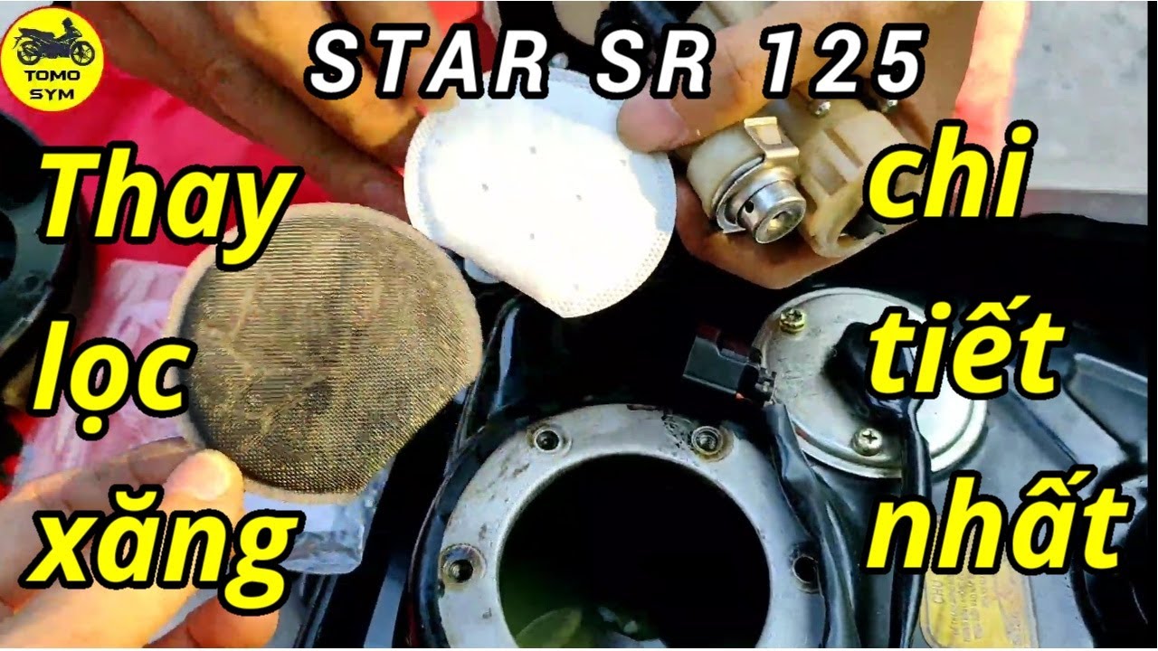 Hướng dẫn cách thay lọc xăng xe Star sr 125 || Giá 200k - YouTube