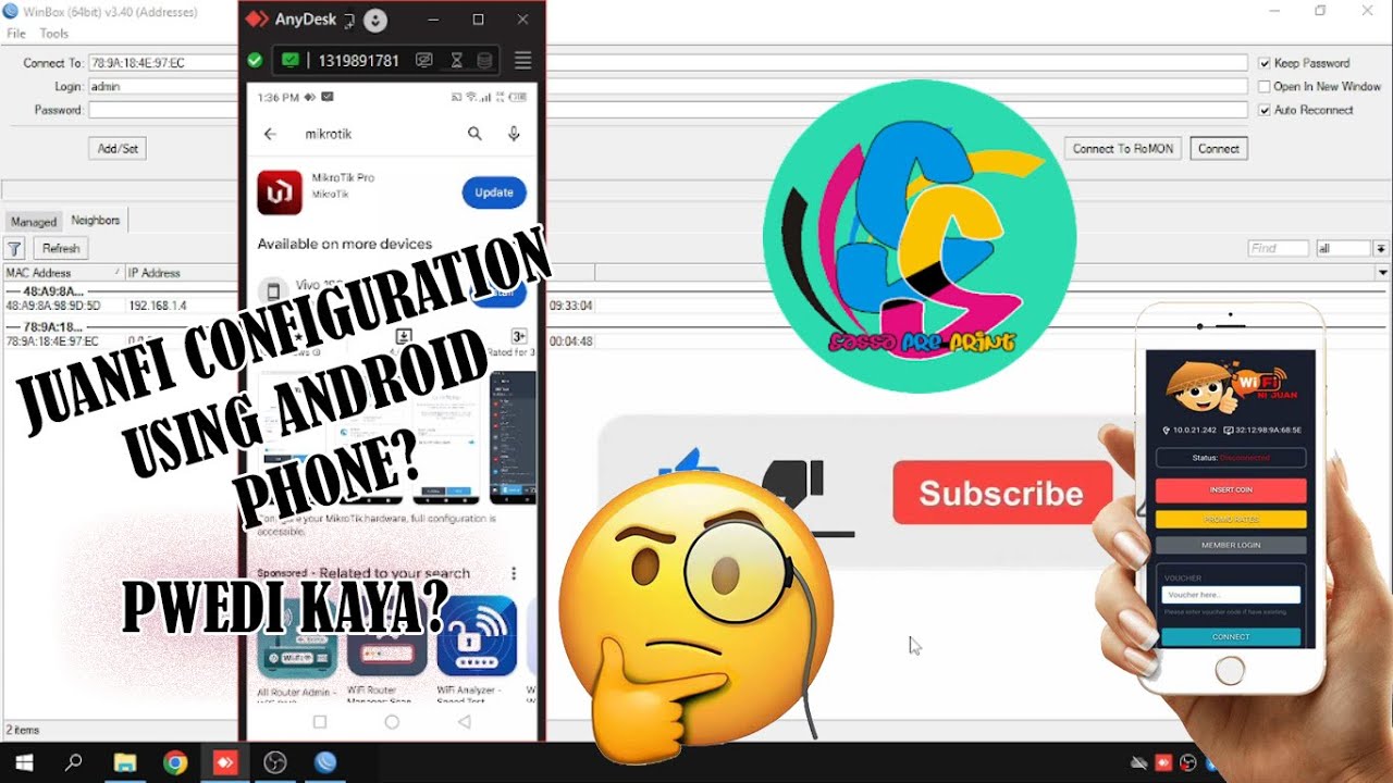 PISOWIFI JUANFI SYSTEM, PAANO MAGCONFIG NG MIKROTIK GAMIT ANG ANDROID ...