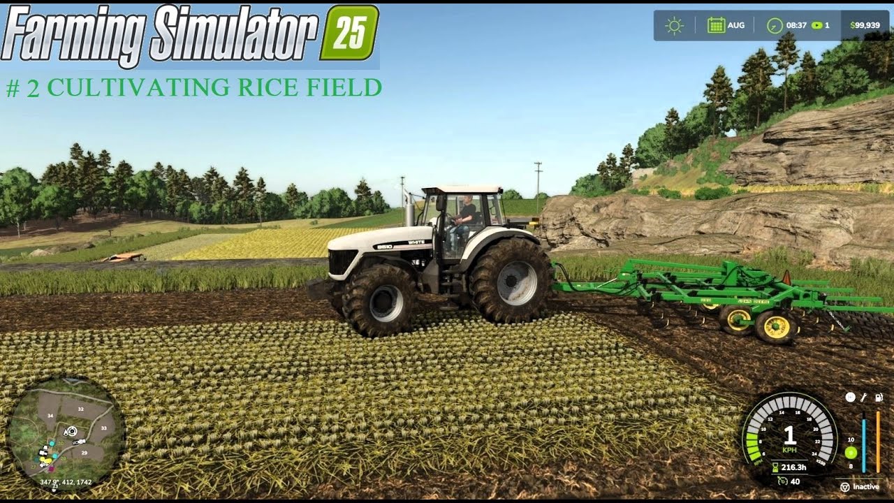 Cultivating Rice Field || FS 25 || - YouTube