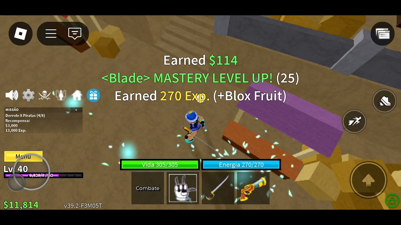 Jogando Blox fruits com a fruta Blade!! - YouTube